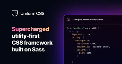 Uniform Css An Easy To Use Utility First Css Framework Designed To