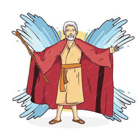 Free Vector Hand Drawn Moses Illustration