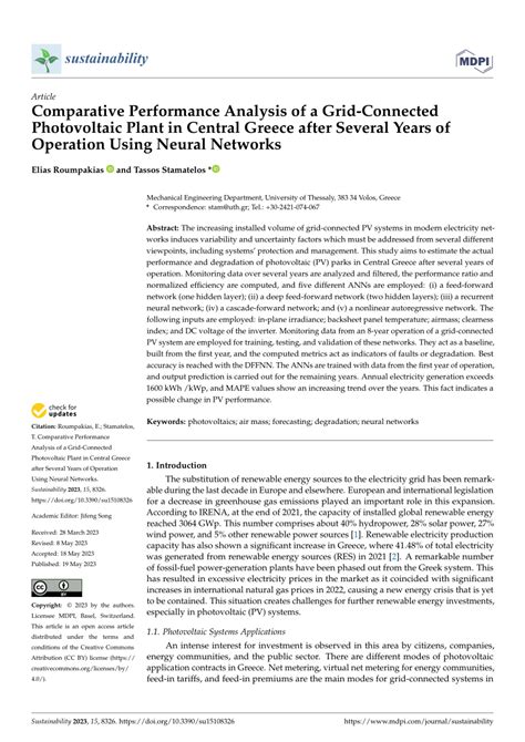 Pdf Comparative Performance Analysis Of A Grid Connected Photovoltaic Plant In Central Greece