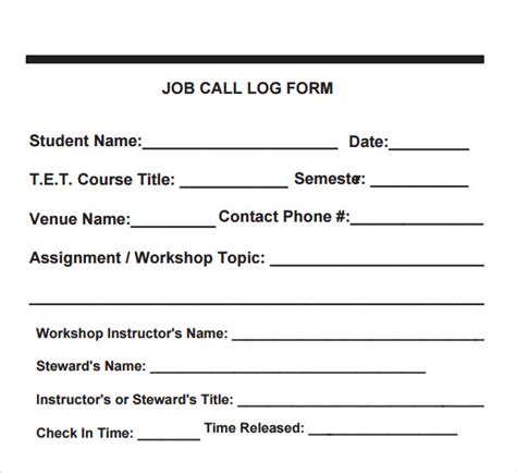 Telephone Call List Templates 10 Free Printable Xlsx PDF Docs Formats Samples Examples