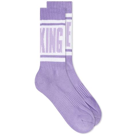 Fucking Awesome Mens Big Stripe Socks In Violetwhite Fucking Awesome