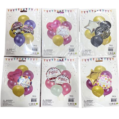 Set De Globo Feliz Cumpleaños 7pcs