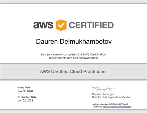 Dauren Delmukhambetov On Linkedin Aws Awscertification Awscertified Cloudpractitioner