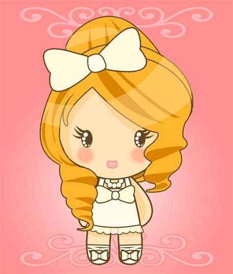 Safebooru Black Eyes Blonde Hair Blush Character Request Chibi Dress