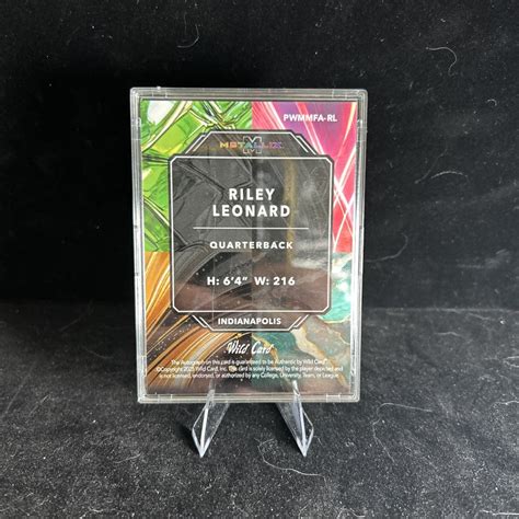 2025 Wildcard Metallix Riley Leonard 11 Wild Fractal Auto Ebay