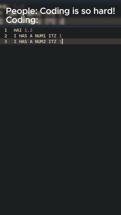 pov coding in lolcode fyp shorts coding youtube