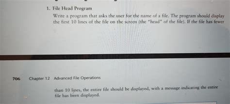 Solved 1 File Head Program Write A Program That Asks The