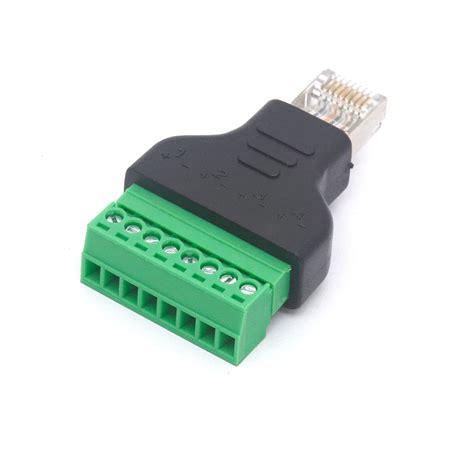 HTGuoji Ethernet RJ Female To Pin Screw Terminal Connector Cat Cat Cat Cat E Cable