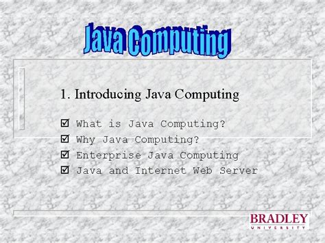 1 Introducing Java Computing What Is Java Computing