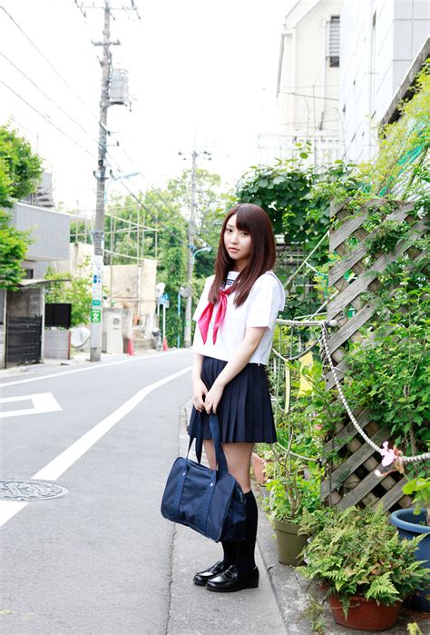 Sexy Models Exposed Yoshiko Suenaga Cute Japanese School Girl Costume
