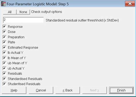Unistat Statistics Software Bioassay Analysis Four Parameter Logistic