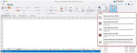 bim interpretation of ifc elements into building structure elements