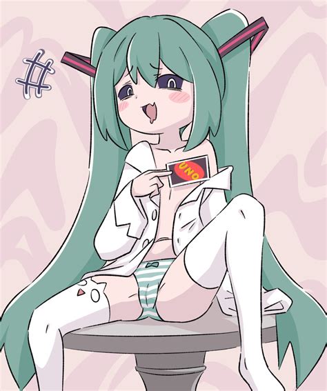 Jua Hatsune Miku Mimukauwa Nice Try Vocaloid Uno Game Voiceroid Absurdres Highres