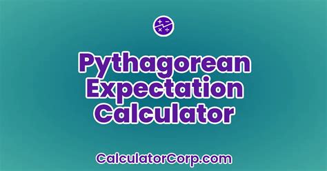 Pythagorean Expectation Calculator