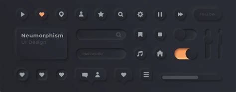Premium Vector Dark User Interface Elements For Mobile App Ui Icons