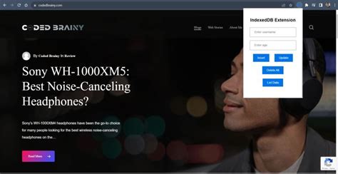 Coded Brainy On Linkedin Saving Data In Indexeddb For Chrome Extension