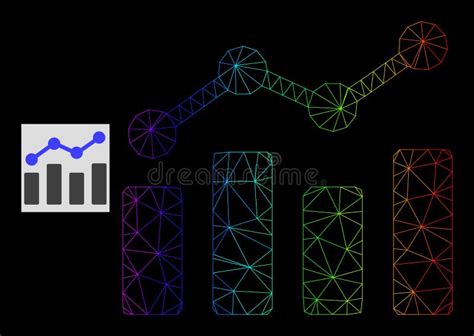 Spectrum Gradient Polygonal Network Trend Chart Icon Stock Vector Illustration Of Statistical
