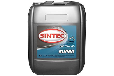 Масло SINTEC Супер SAE 10W-40 API SG/CD канистра 91л 80кг/Motor oil ...