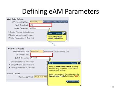 Oracle Ebs R12 Eam Module Upk Pptx Business Business And Finance