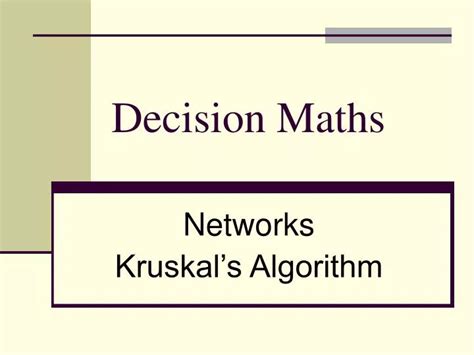 Ppt Decision Maths Powerpoint Presentation Free Download Id4853415