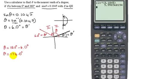 Find Angle Theta When Sin Theta 0 1045 Theta Lies Between 0 360