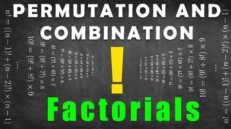 Factorials Permutation And Combination Class 12 Youtube