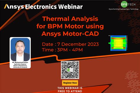 ansys electronics webinar ansys motor cad thermal analysis for bpm motor news and events