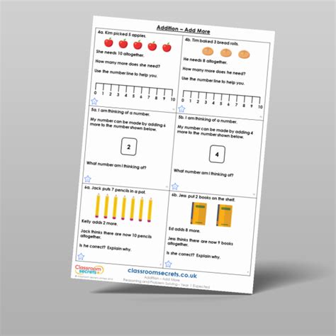 Year 1 Addition Add More Reasoning And Problem Solving Resource Classroom Secrets