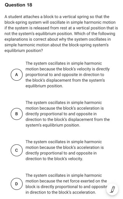 Solved Question 17 Force N Horizontal Position A Block Of Chegg Com