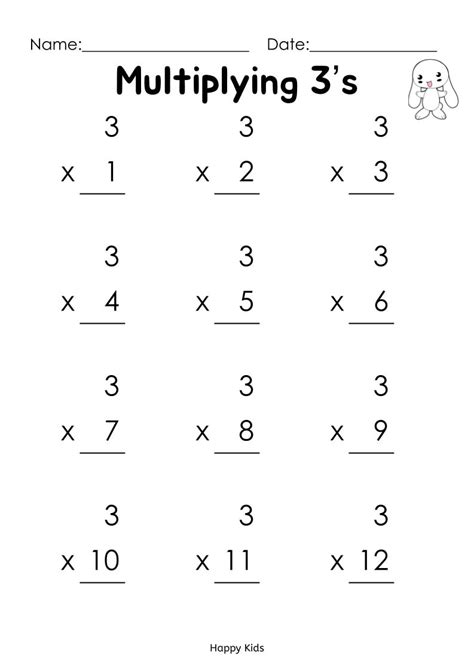 1 5 Multiplication Worksheet Multiplication Worksheets