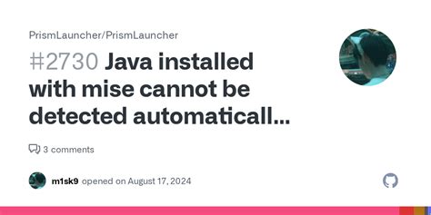 Java Installed With Mise Cannot Be Detected Automatically On Macos · Issue 2730 · Prismlauncher