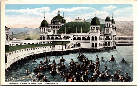 Saltair Pavilion Great Salt Lake Utah Ut Unp Wb Postcard L8 United