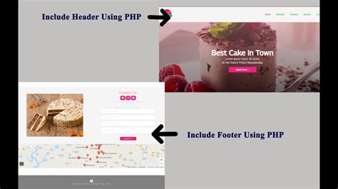 How To Include Header And Footer In Website Using Php Design Website