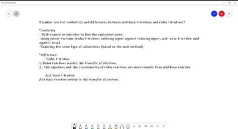 SOLVED What Are The Similarities And Differences Between Acid Base Titrations And Redox Titrations