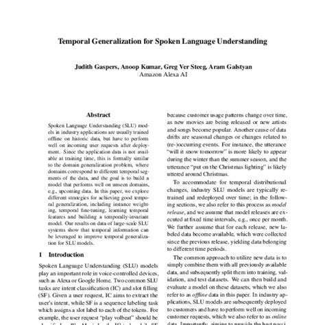 Temporal Generalization For Spoken Language Understanding Acl Anthology