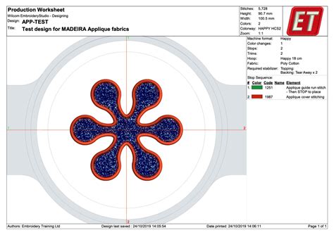 Free Embroidery Designs Thread Tension Test