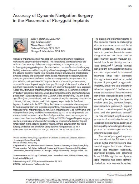 Navident Surgical Navigation Scientific Evidence