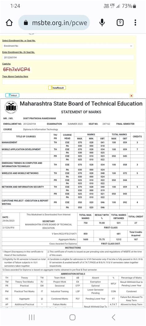 Pratiksha Dixit On Linkedin Completed Diploma In Information Technology Got 7575 Percent It Was