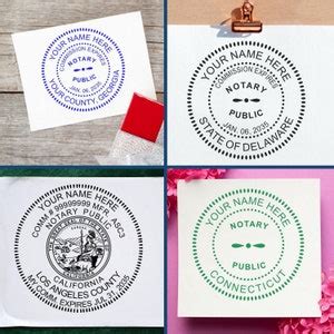Order Notary Public Stamp Custom Notary Stamp Round Seal Acorn