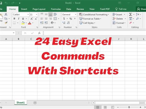 Easy Excel Commands With Shortcuts To Work Smarter