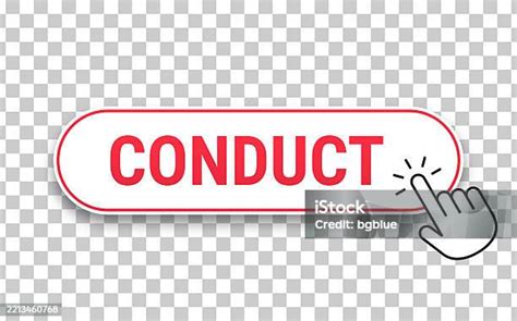 Conduct 3d Click Web Button With Hand Cursor On Blank Background Stok