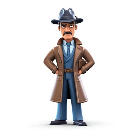 premium photo a the 3d detective man amazing skills generative ai