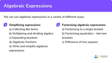Algebraic Expressions Gcse Maths Steps Examples And Worksheet