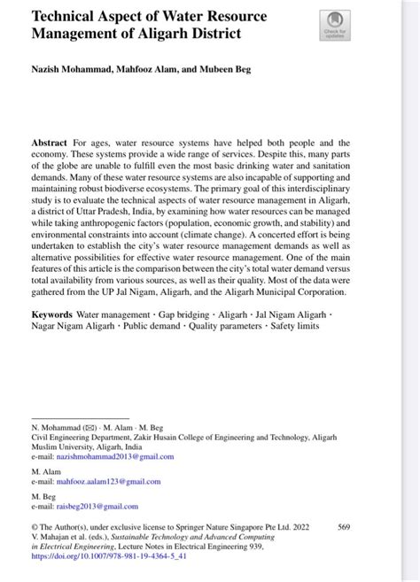 Watermanagement Waterindustry Environmentalscience… Nazish Mohammad 19 Comments