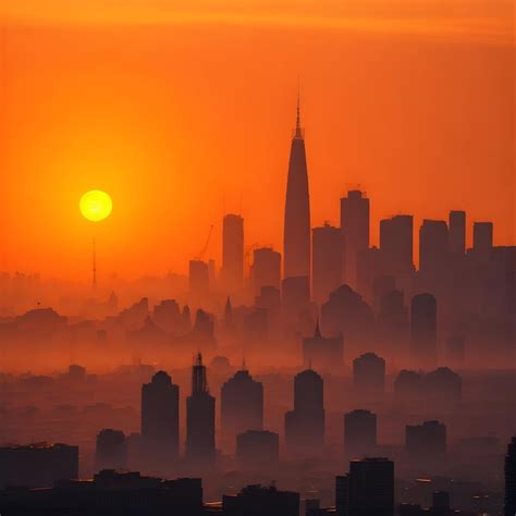 Contaminación Del Aire En La Ciudad Foto Premium