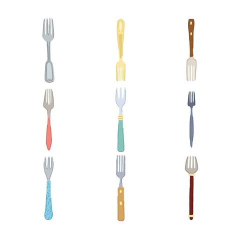 Garfo Conjunto Desenho Animado Vetor Ilustração 35559379 Vetor No Vecteezy