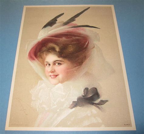 Old Vintage 1907 Antique Victorian Print Girl Daisy Flowers Maud