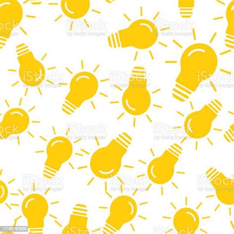 램프의 벡터 이미지입니다 흰색 바탕에 전구 완벽 한 패턴입니다 쉽게 편집 그림에 대 한 그룹화 된 레이어 디자인에 대 한 0명에 대한 스톡 벡터 아트 및 기타 이미지