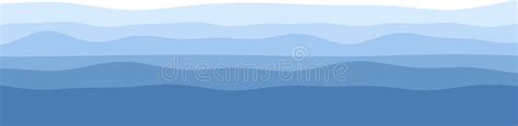 Abstract Blue Wave Pattern With Layered Oceanic Design Stock Vector