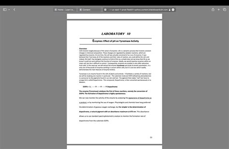Solved Enzymes Effect Of Ph On Tyrosinase